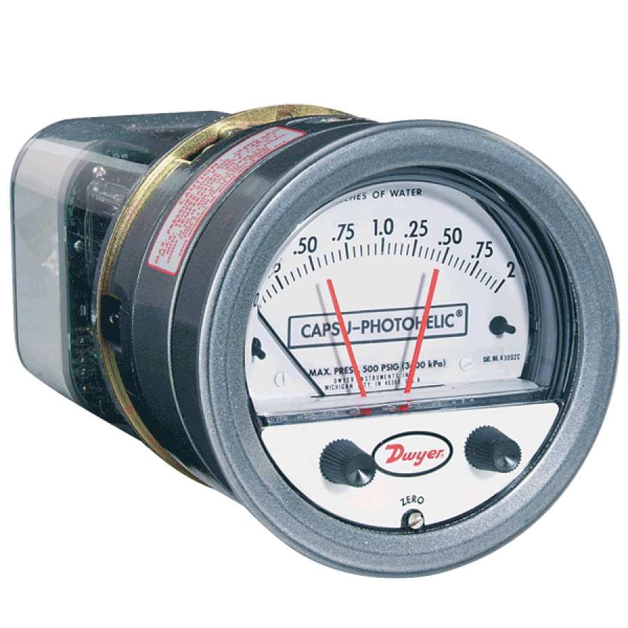 Series 43000 Capsu-Photohelic® Pressure Switch/Gage – A L M Welcomes You
